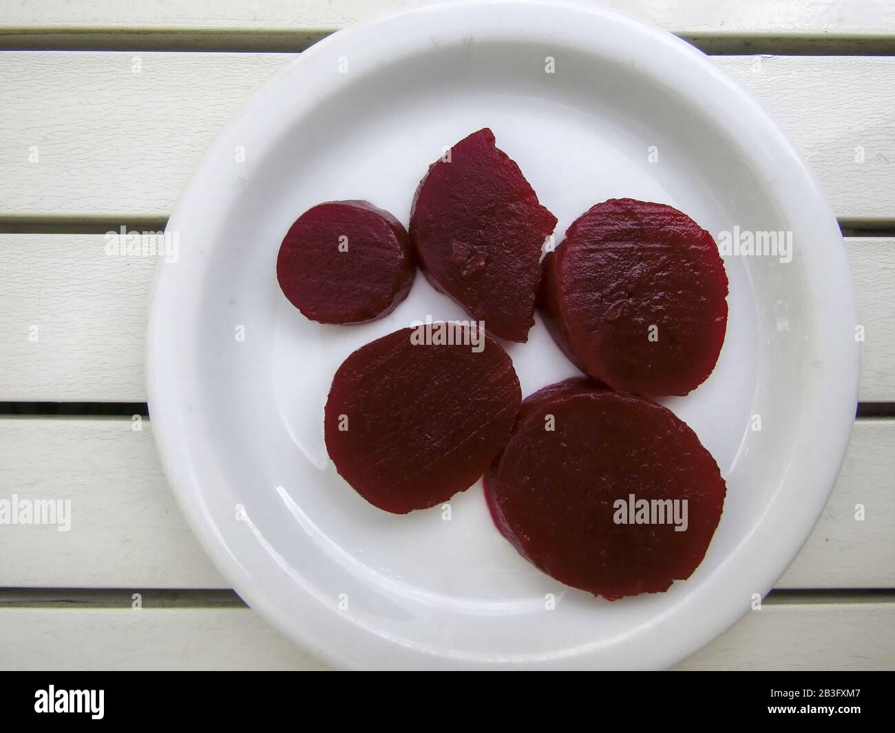 Side Dish. Fresh Sliced Beetroot Stock Photo - Alamy