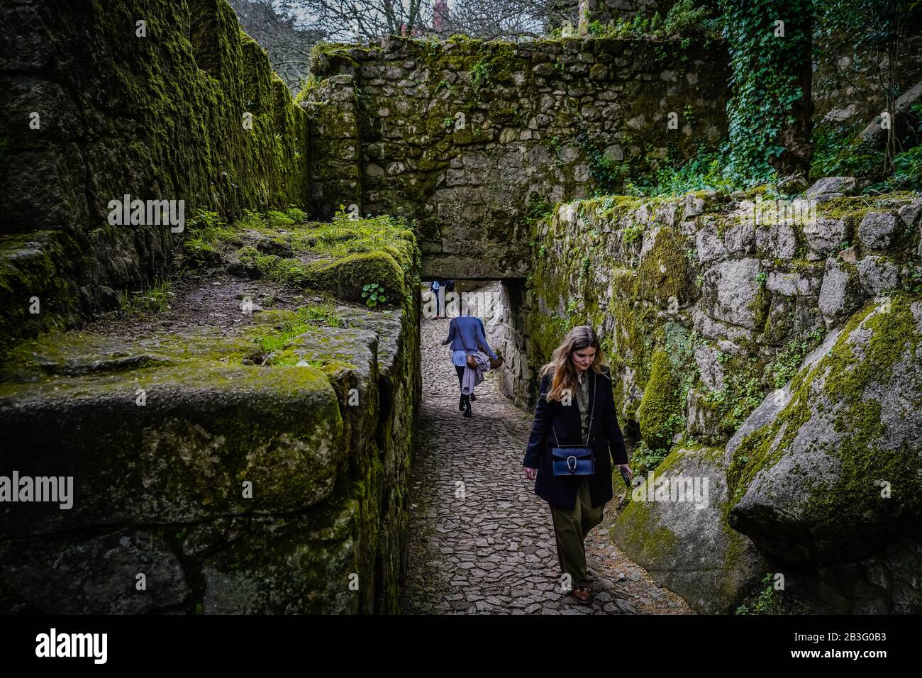 people walking to different attractions and landmarks in sintra ...