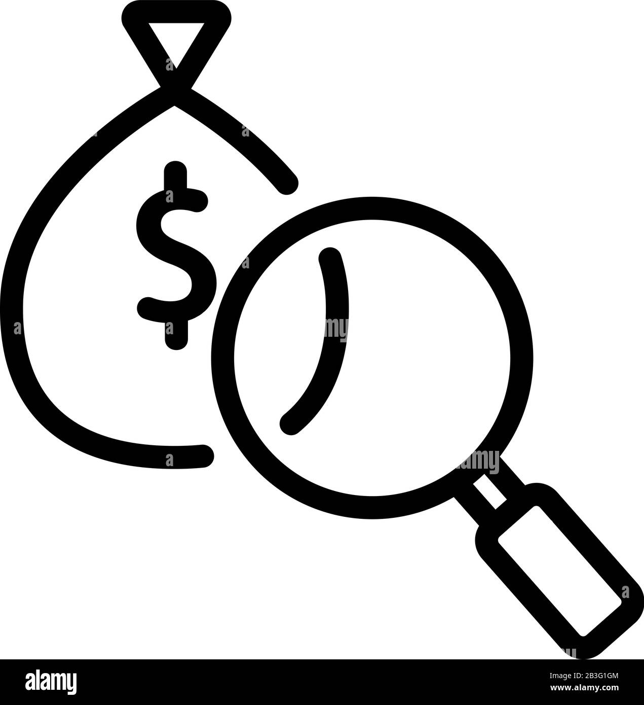 audit service icon vector. Isolated contour symbol illustration Stock ...