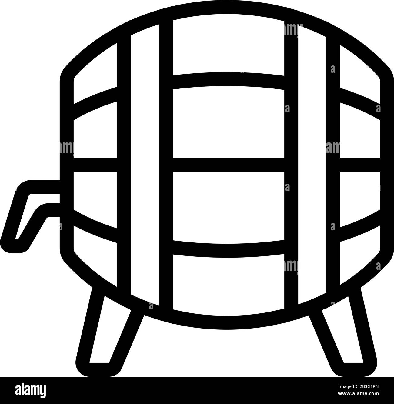 barrel whiskey icon vector. Isolated contour symbol illustration Stock ...