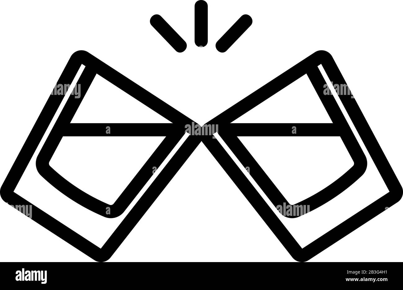 The glasses are a choke icon vector. Isolated contour symbol ...