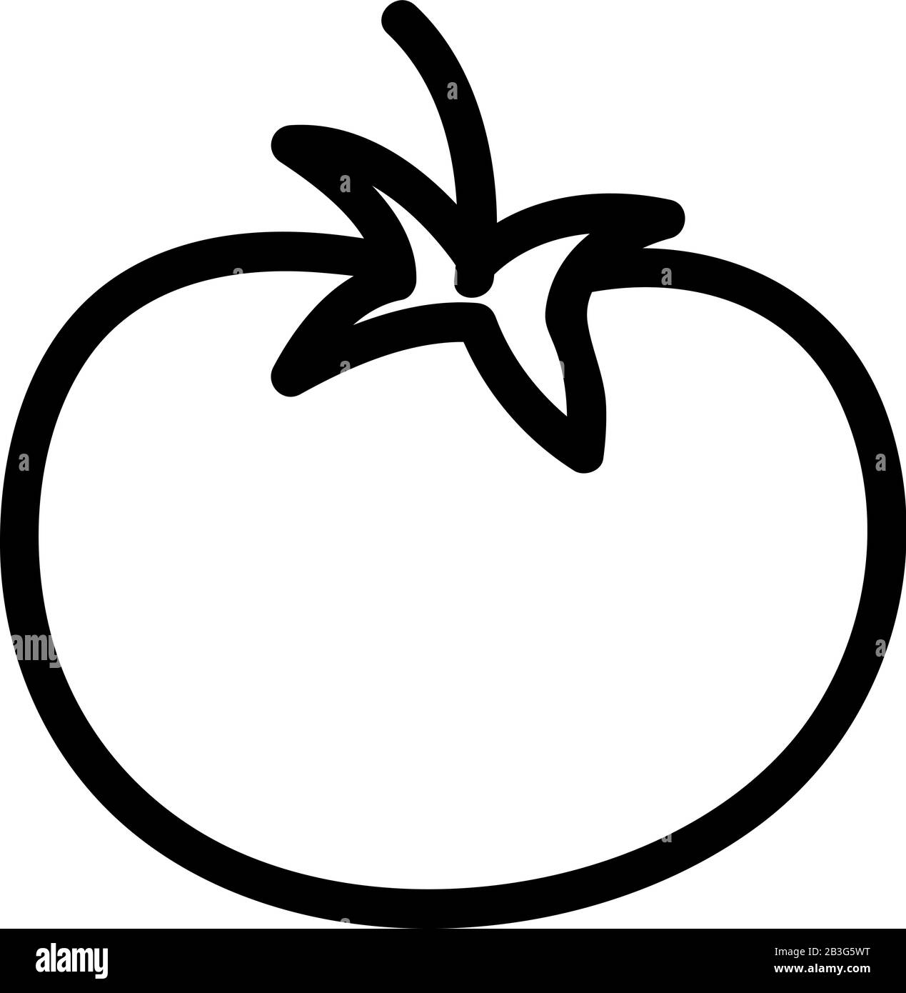 tomato vector icon. Isolated contour symbol illustration Stock Vector ...