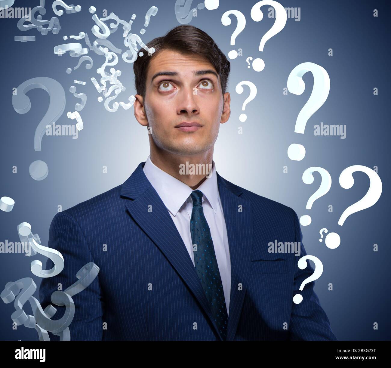 Concept many questions businessman hi-res stock photography and images ...