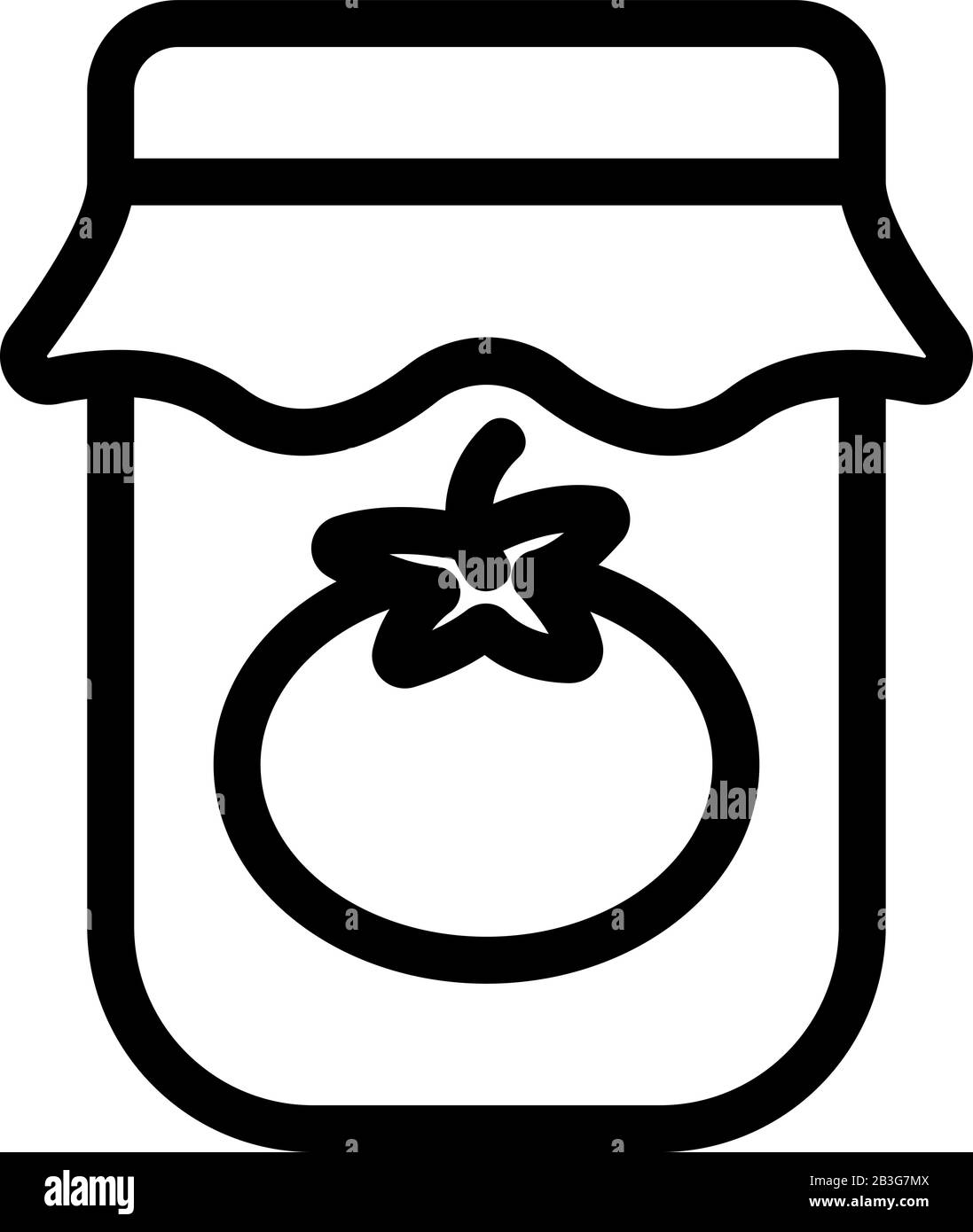 tomato vector icon. Isolated contour symbol illustration Stock Vector ...