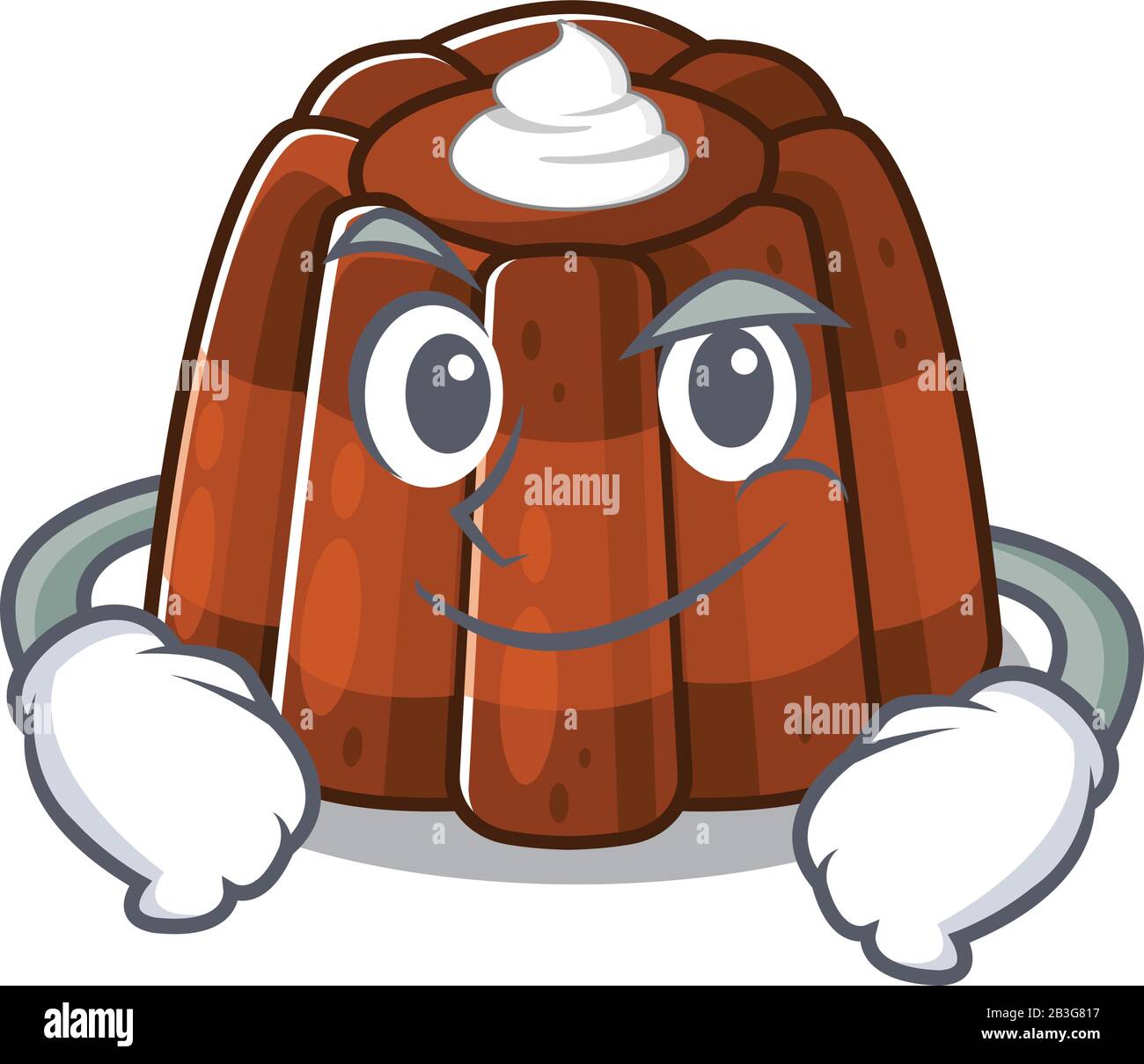 Cool chocolate pudding mascot character with Smirking face Stock Vector ...