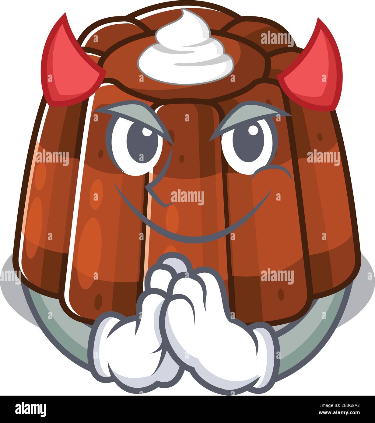 Devil chocolate pudding Cartoon in character design Stock Vector Image ...