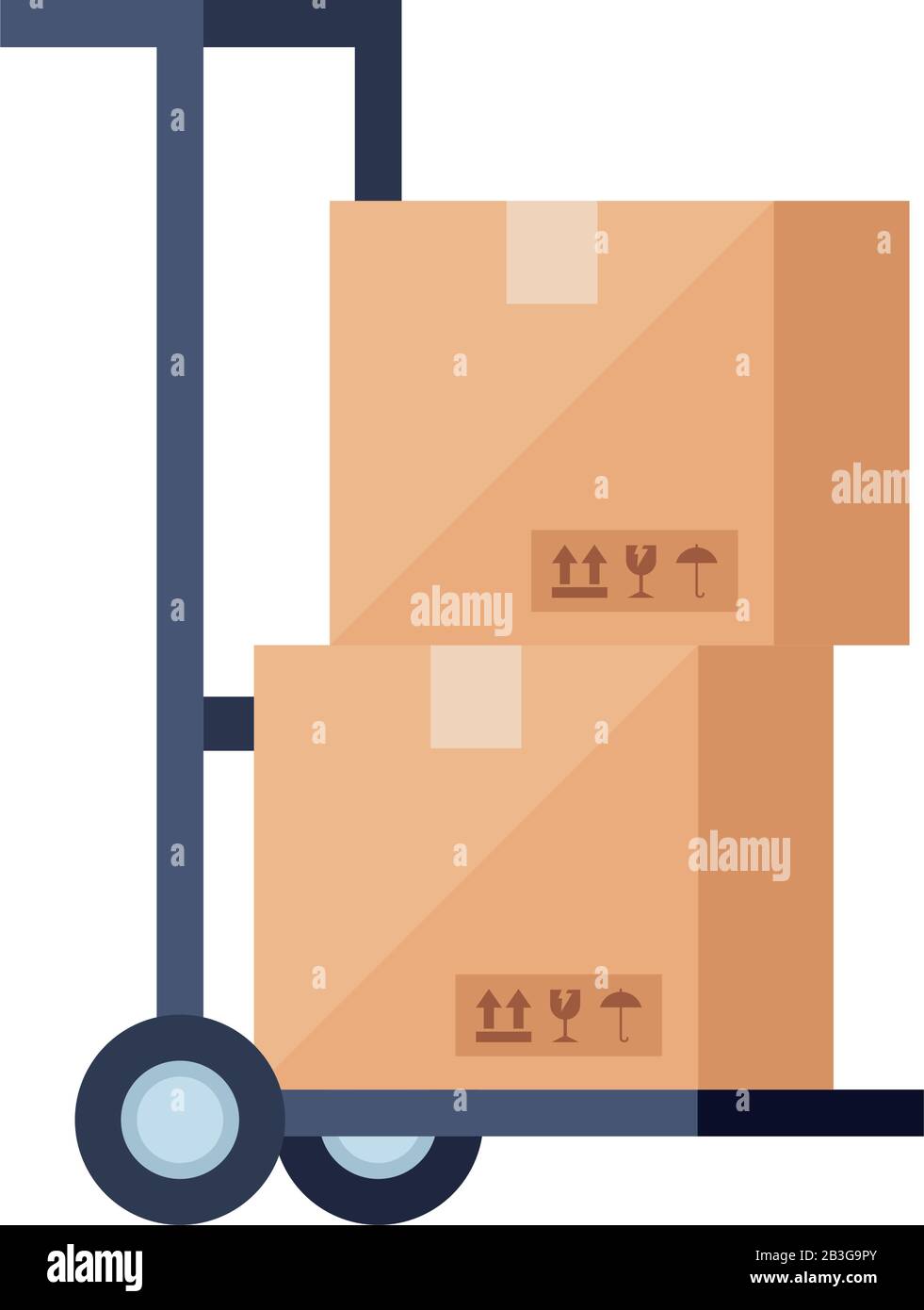 delivery boxes over cart vector design Stock Vector Image & Art - Alamy