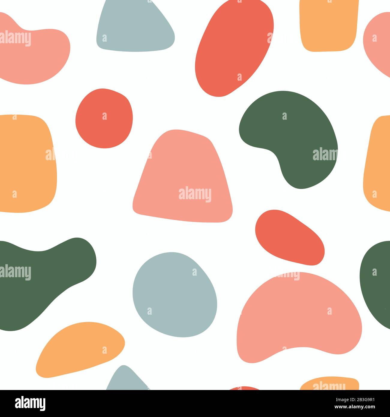 Abstract modern retro seamless background spots shapes Stock Vector ...