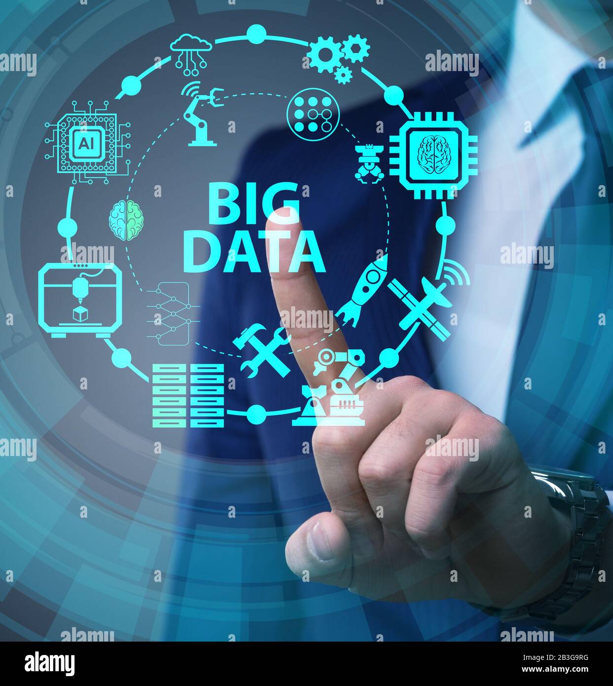 The big data computing concept of modern it technology Stock Photo - Alamy