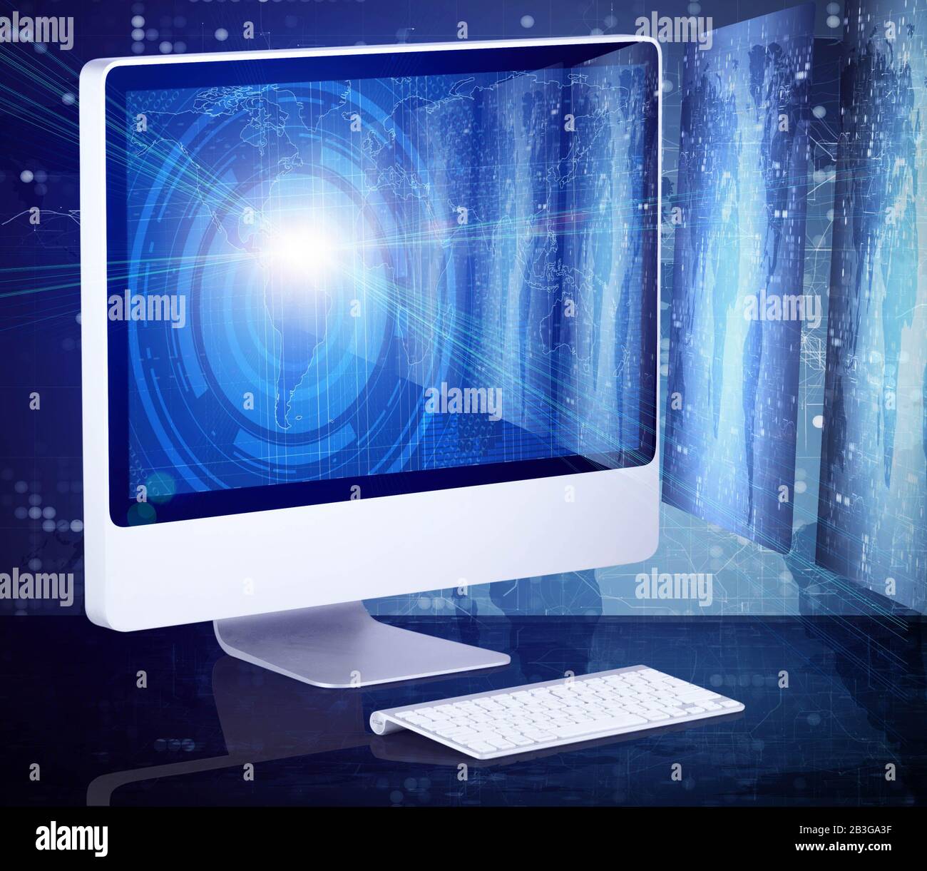 The computer screen in business concept Stock Photo - Alamy
