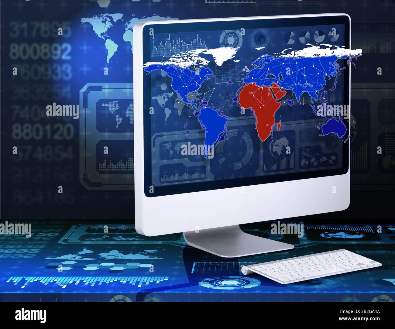 The computer screen in business concept Stock Photo - Alamy