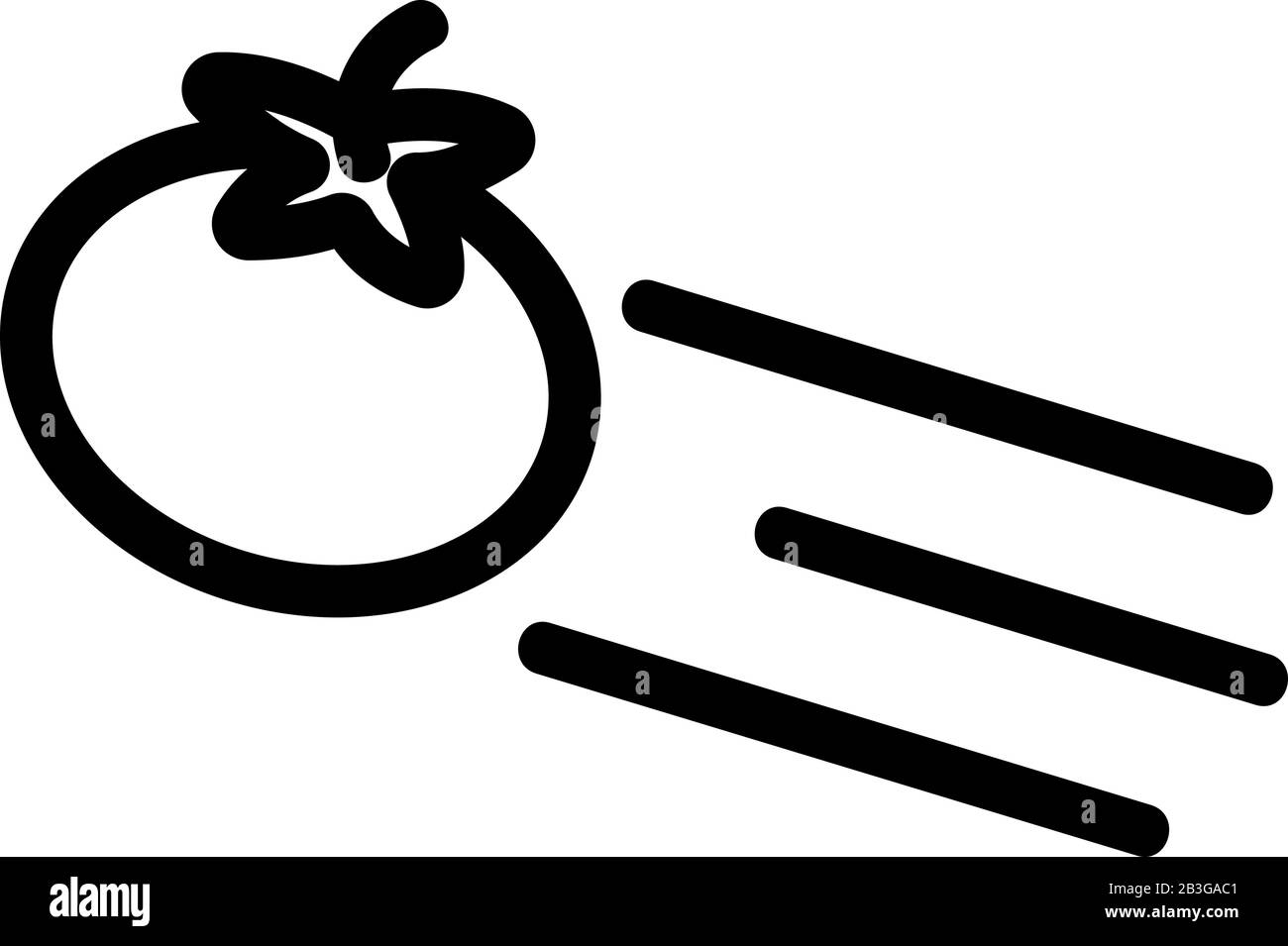 tomato vector icon. Isolated contour symbol illustration Stock Vector ...