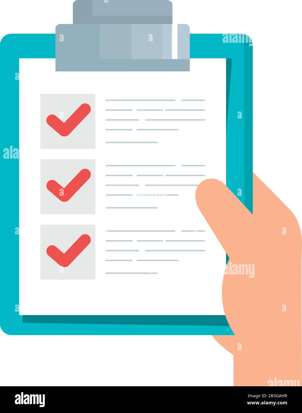 hand holding list document vector design Stock Vector Image & Art - Alamy
