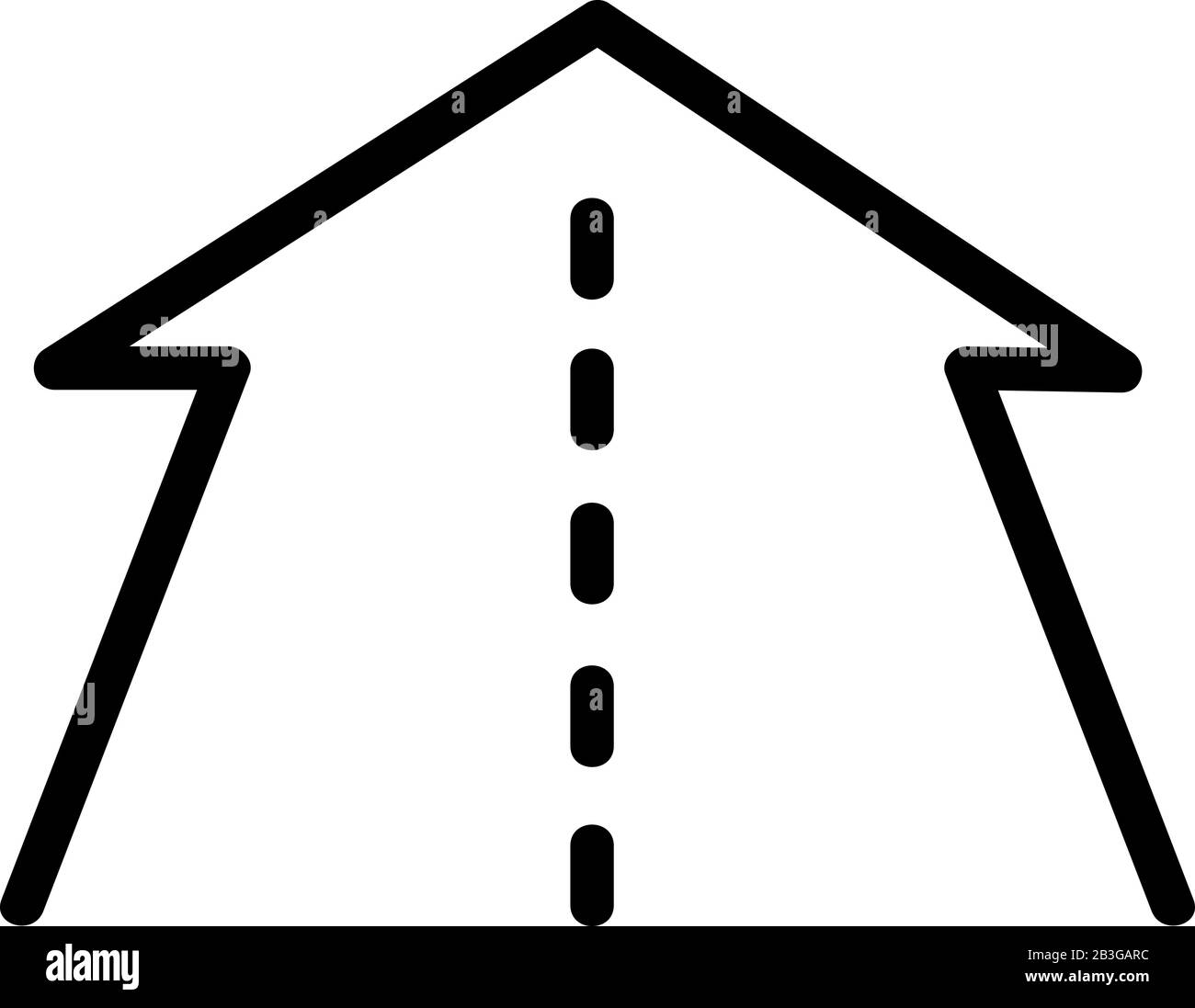 toll road icon vector. Isolated contour symbol illustration Stock ...