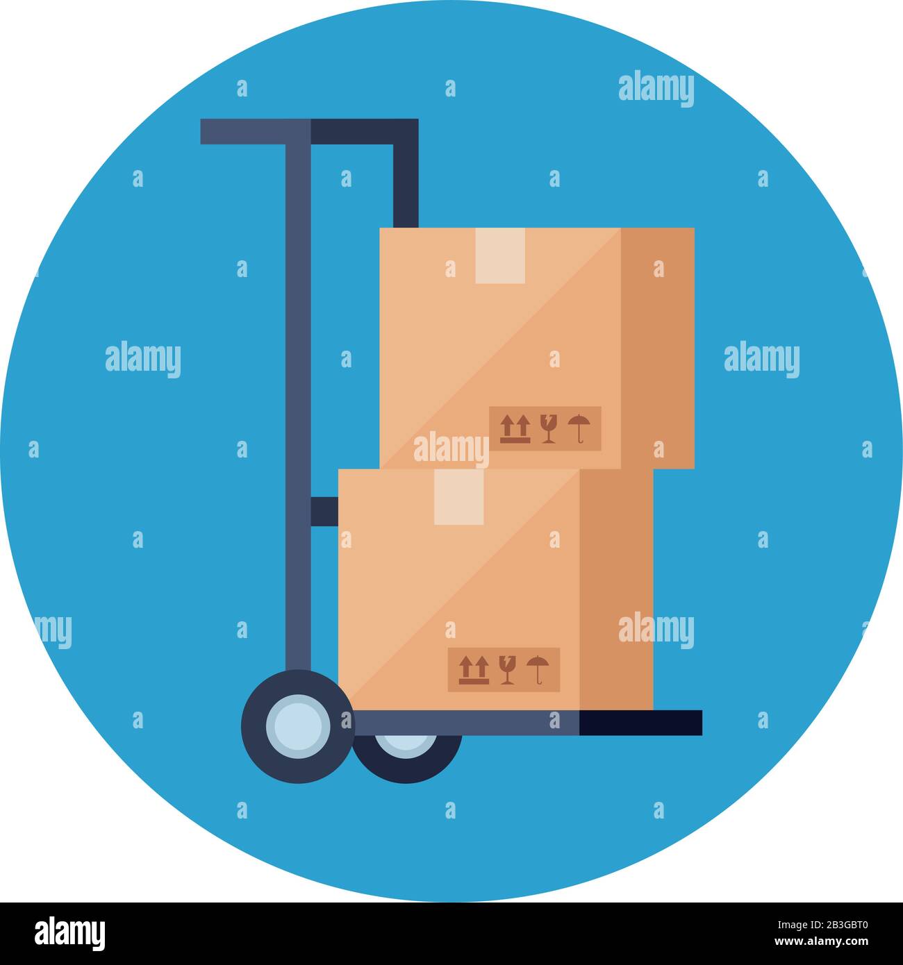 delivery boxes over cart vector design Stock Vector Image & Art - Alamy