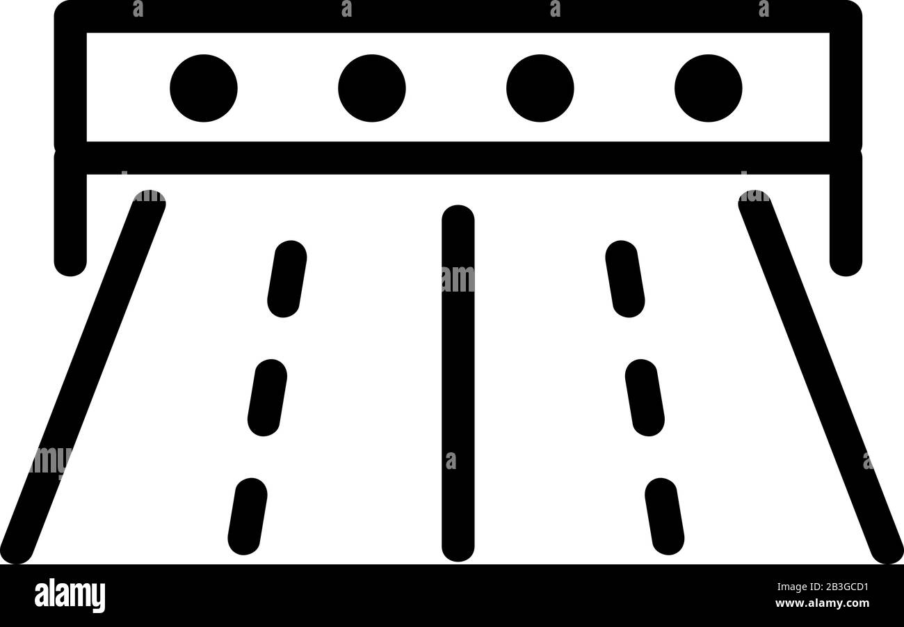 toll road icon vector. Isolated contour symbol illustration Stock ...