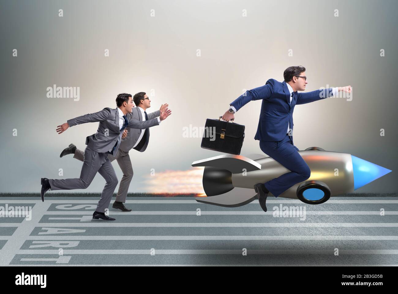 The competition concept with two businessmen Stock Photo - Alamy