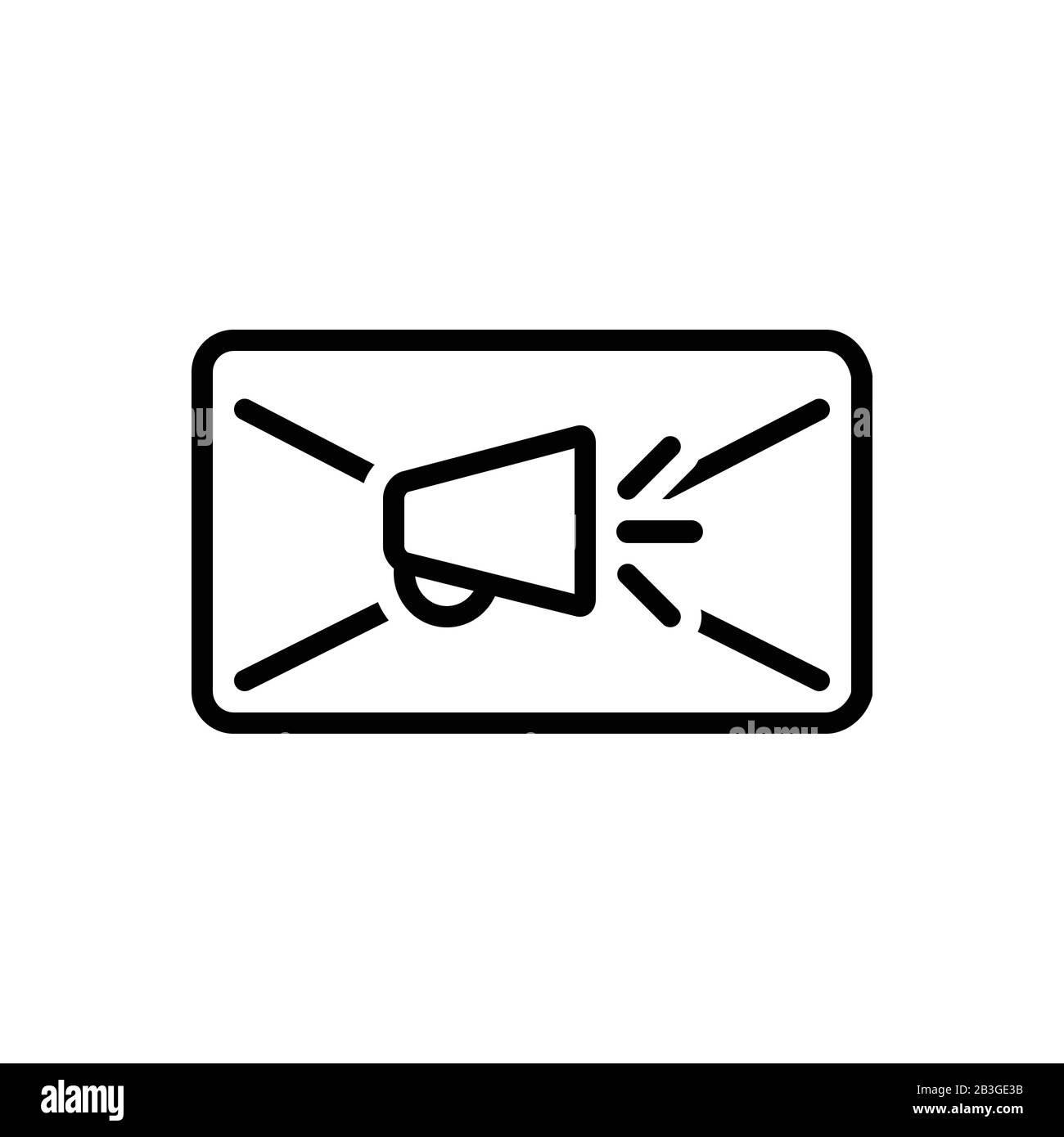 Advertising icon Black and White Stock Photos & Images - Alamy