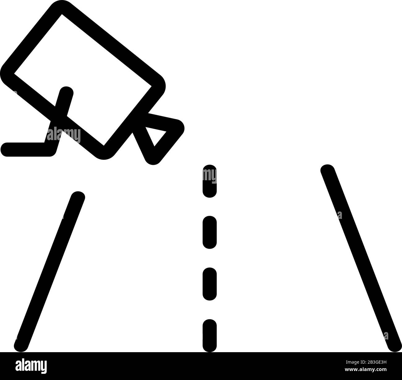 toll road icon vector. Isolated contour symbol illustration Stock ...