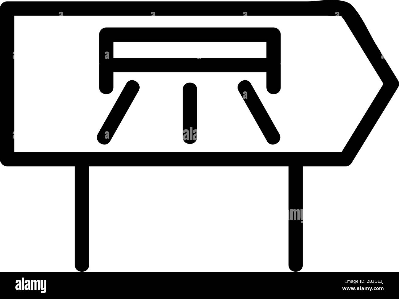 toll road icon vector. Isolated contour symbol illustration Stock ...