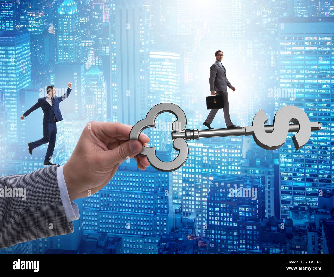 The concept of key to financial success and prosperity Stock Photo - Alamy