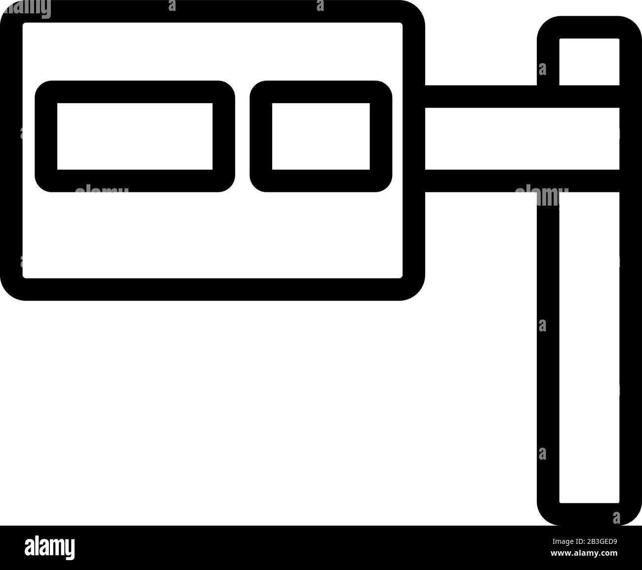 toll road icon vector. Isolated contour symbol illustration Stock ...