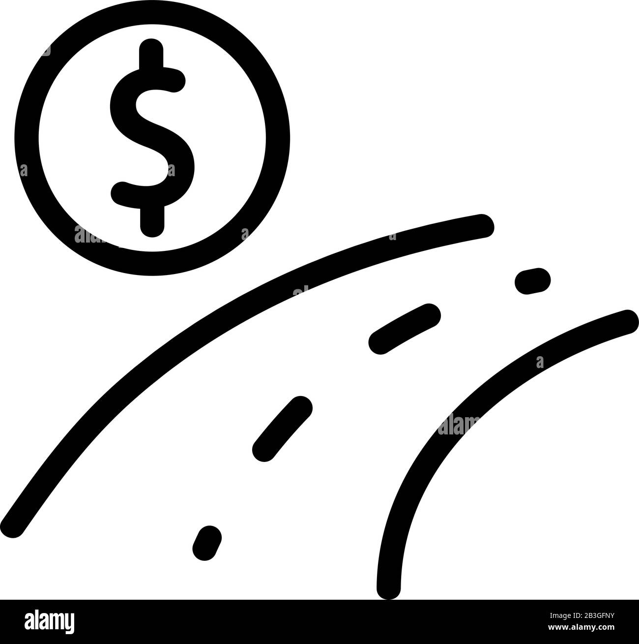 toll road icon vector. Isolated contour symbol illustration Stock ...