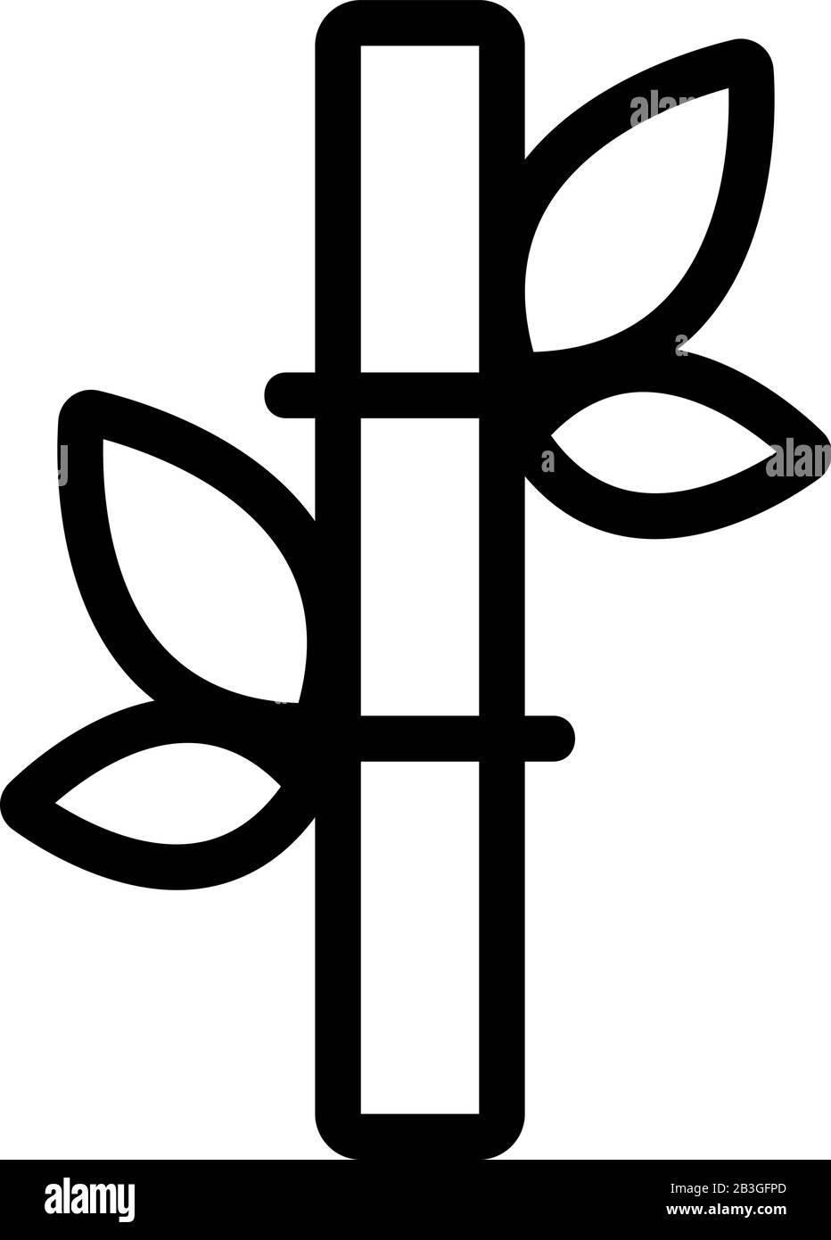 sugar cane icon vector. Isolated contour symbol illustration Stock ...