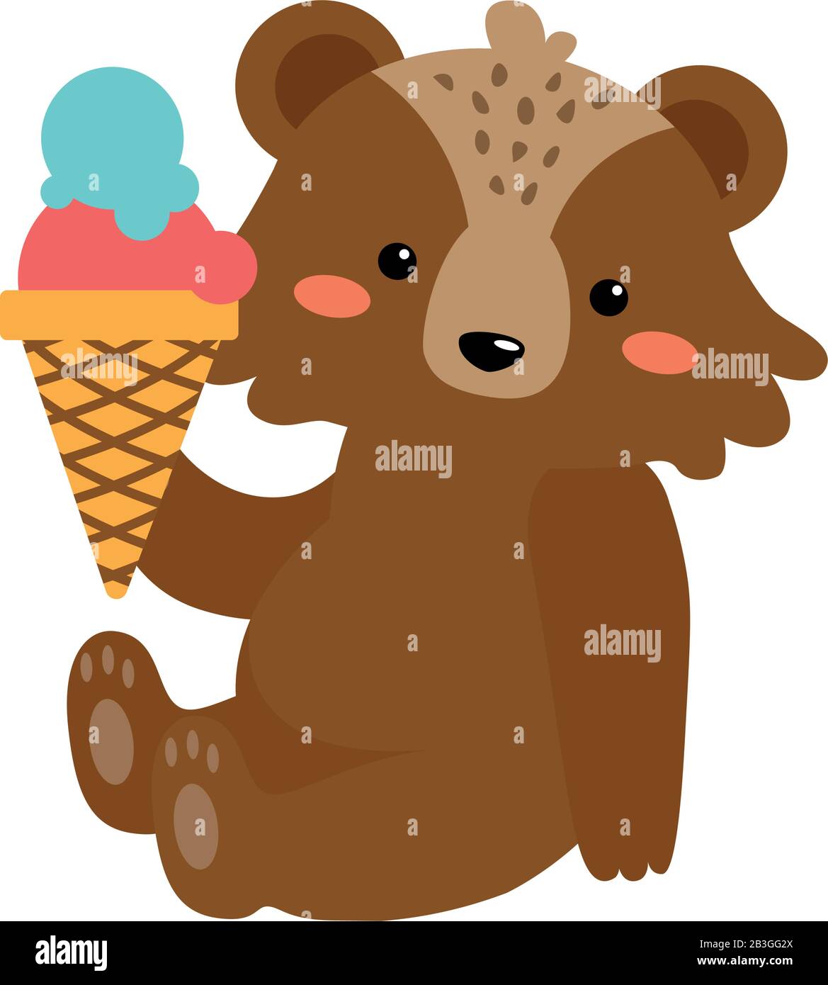 Kid ice cream nature Stock Vector Images - Alamy