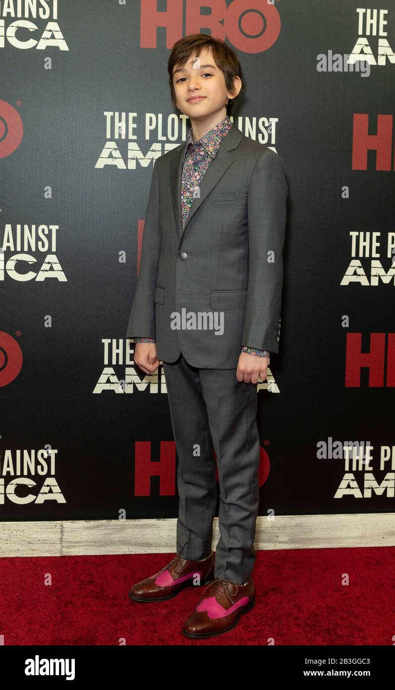 New York, NY - March 4, 2020: Azhy Robertson attends HBO's "The Plot ...