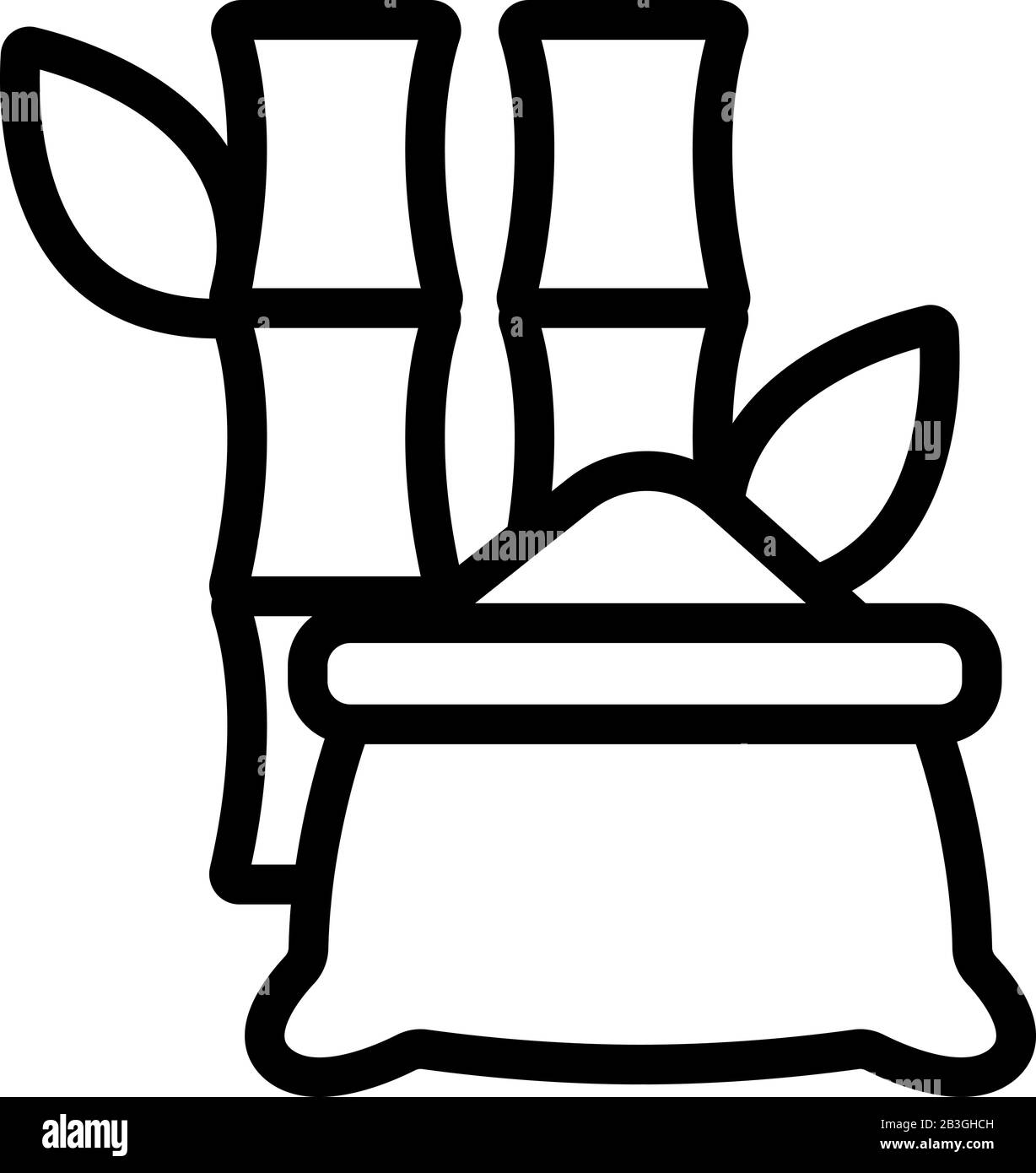 sugar cane icon vector. Isolated contour symbol illustration Stock ...