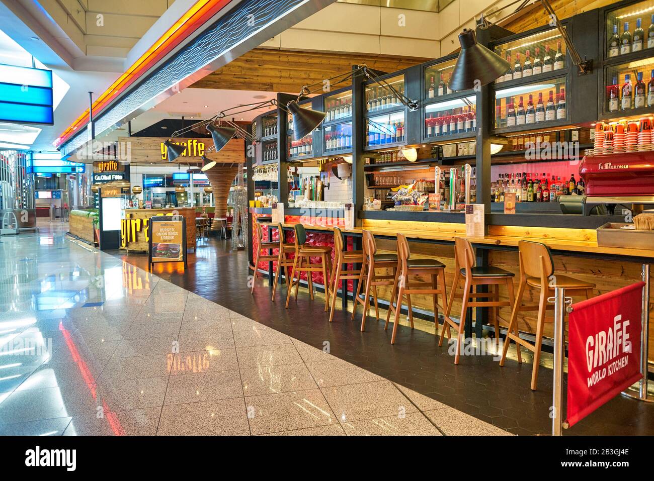 DUBAI, UAE - CIRCA JANUARY 2019: Giraffe World Kitchen at Dubai ...