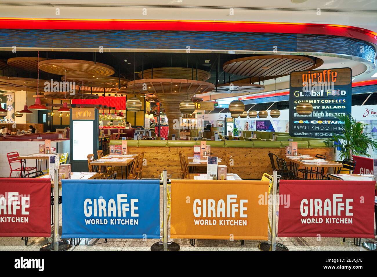 DUBAI, UAE - CIRCA JANUARY 2019: Giraffe World Kitchen at Dubai ...