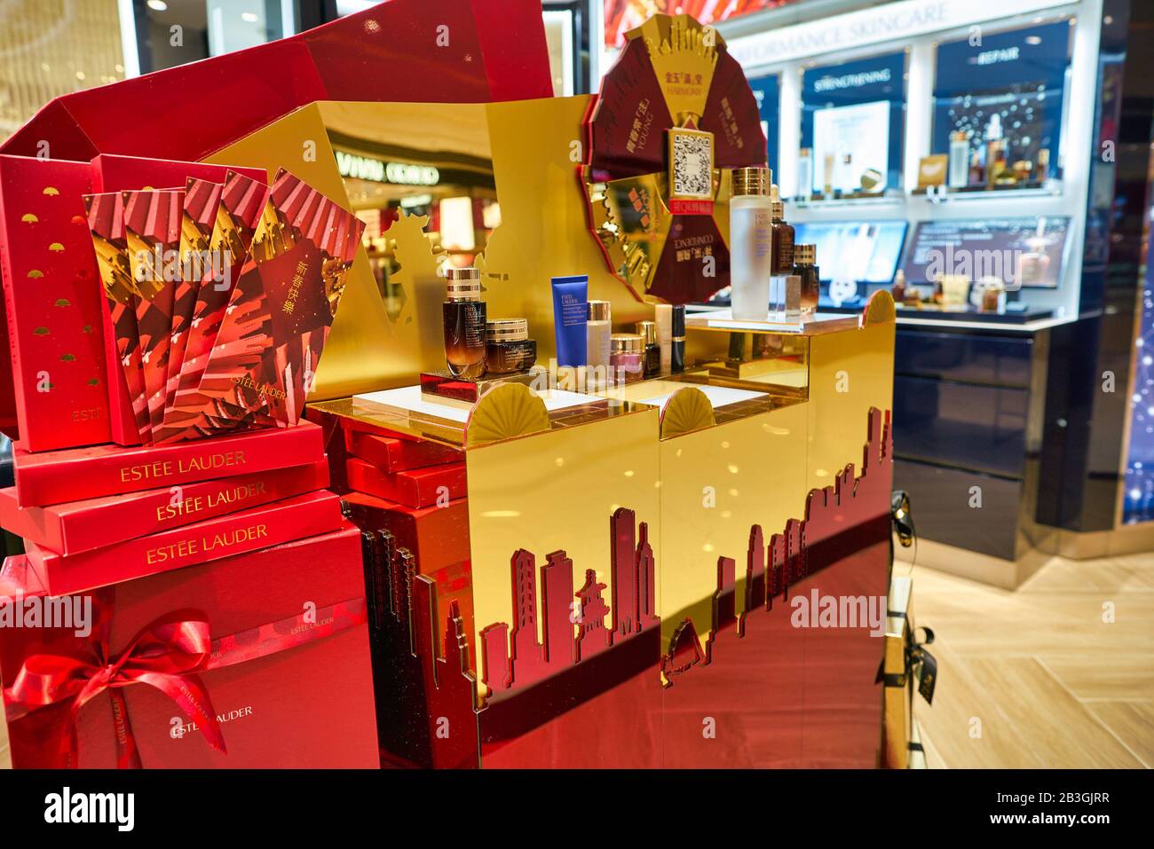 HONG KONG, CHINA - CIRCA JANUARY, 2019: cosmetic products on display at ...