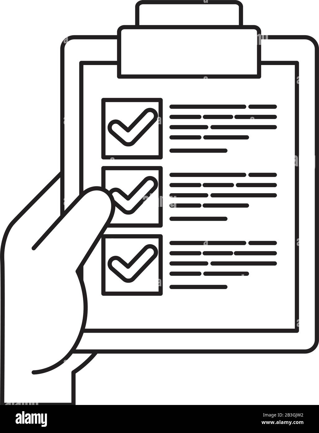 Hand holding list Cut Out Stock Images & Pictures - Alamy