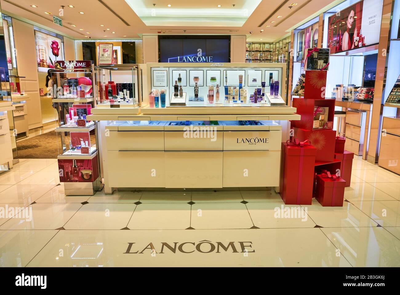 HONG KONG, CHINA - CIRCA JANUARY, 2019: cosmetic products on display at ...