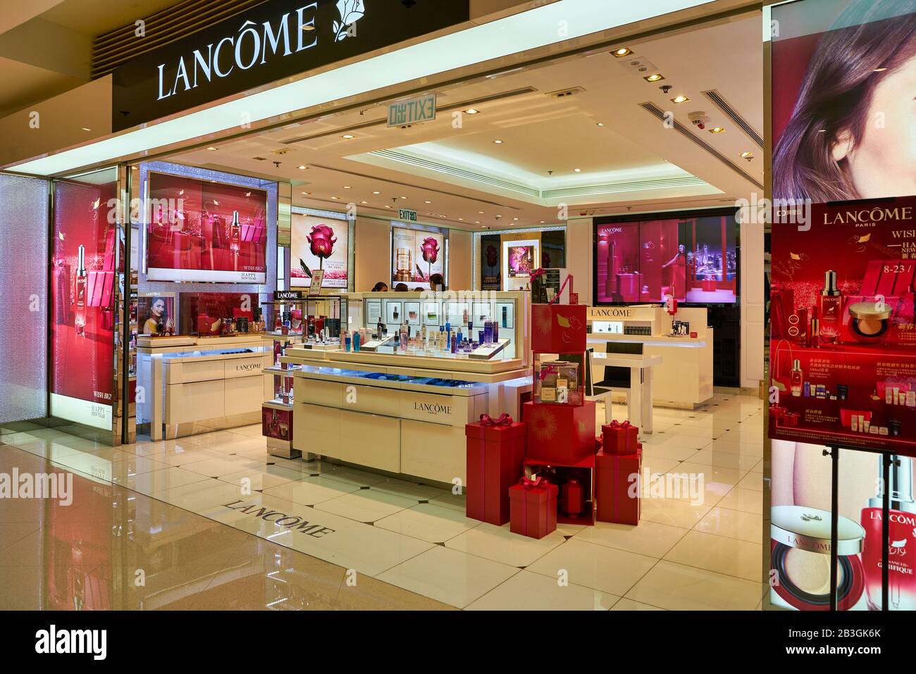 HONG KONG, CHINA - CIRCA JANUARY, 2019: Lancome storefront in Elements ...