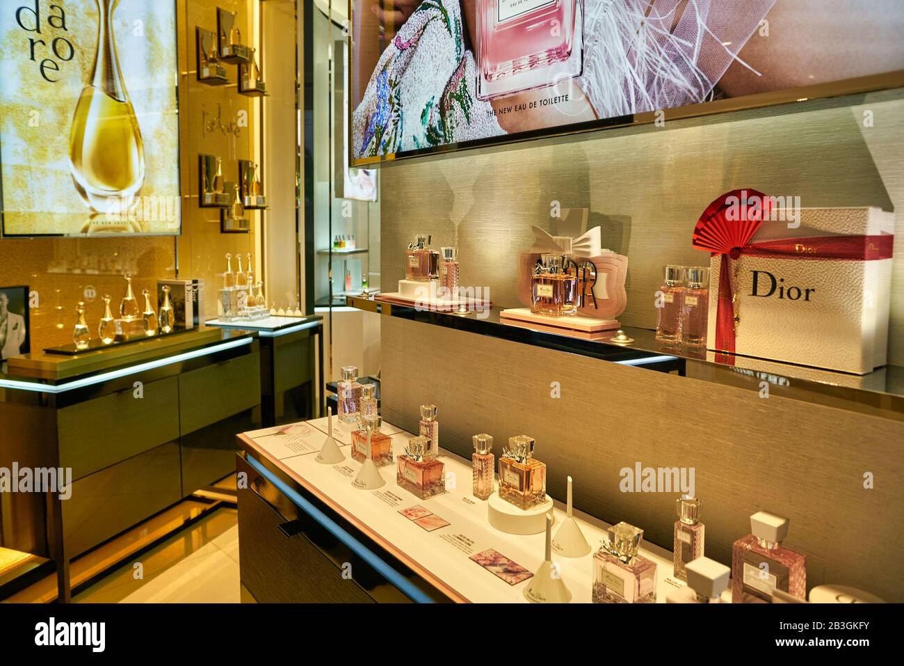 HONG KONG, CHINA - CIRCA JANUARY, 2019: fragrances on display at ...