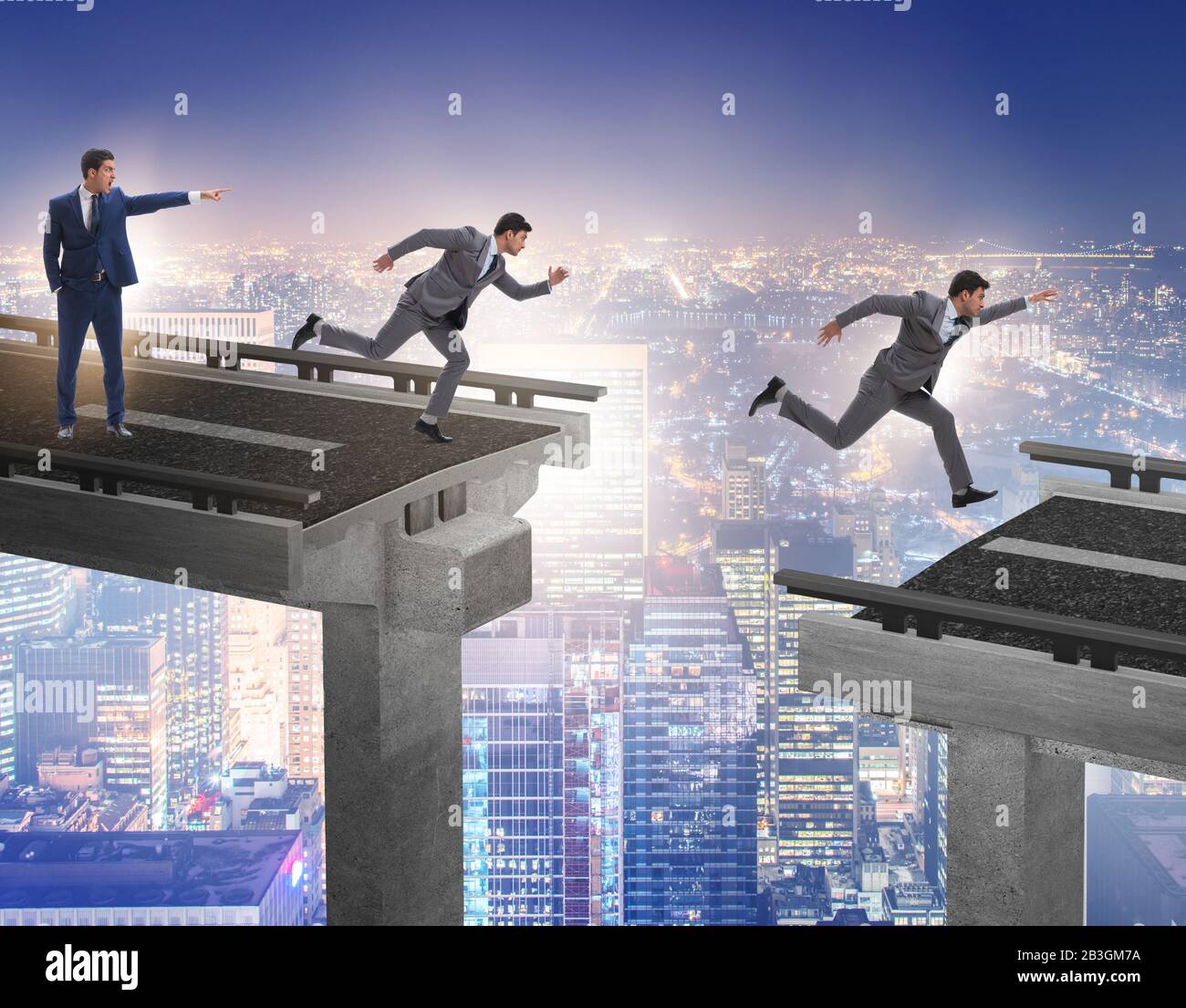 The boss businessman giving wrong instruction to team Stock Photo - Alamy