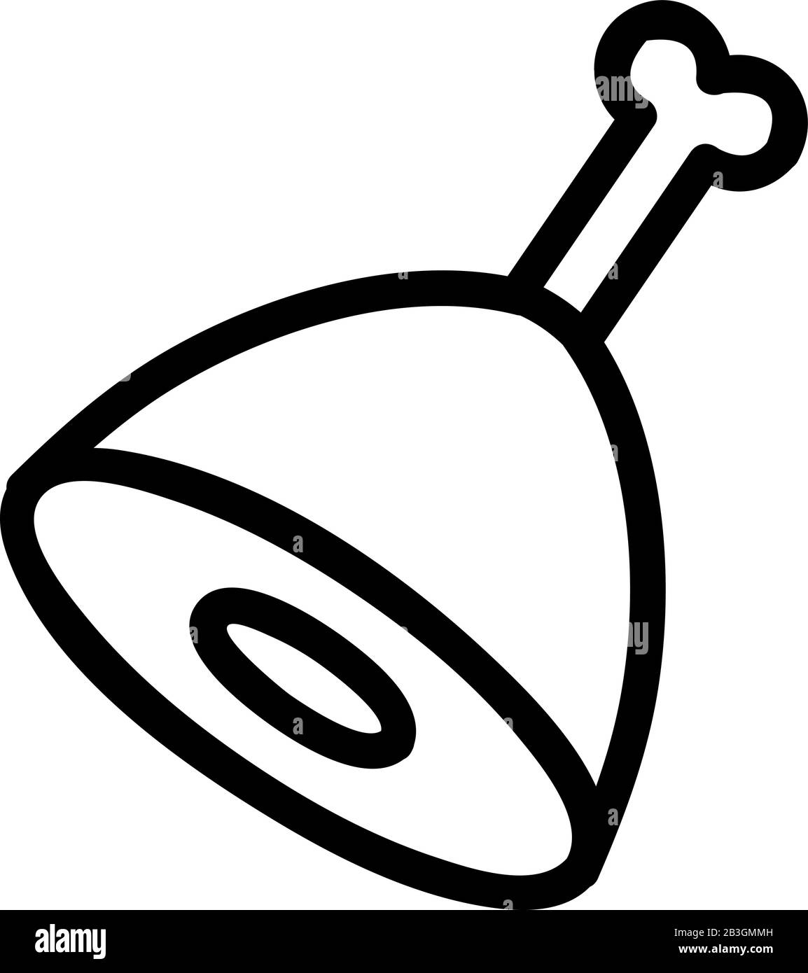 Smoked meat icon vector. Isolated contour symbol illustration Stock ...