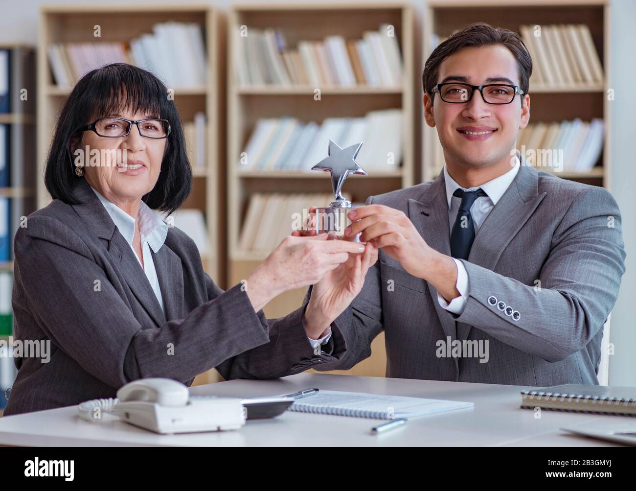The employee of the month award Stock Photo - Alamy