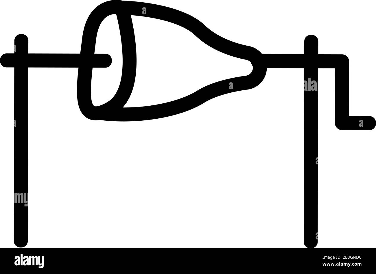 Smoked meat icon vector. Isolated contour symbol illustration Stock ...