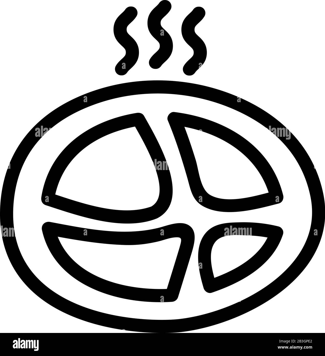 tasty Smoked meat icon vector. Isolated contour symbol illustration ...
