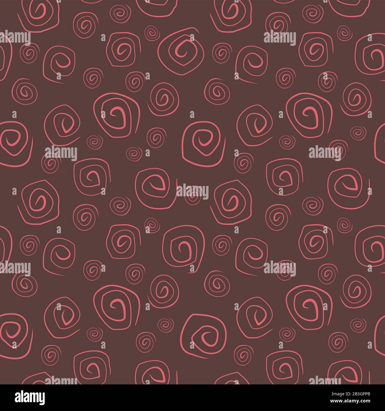Seamless ethnic pattern of spiral doodles. Template for textile, fabric ...
