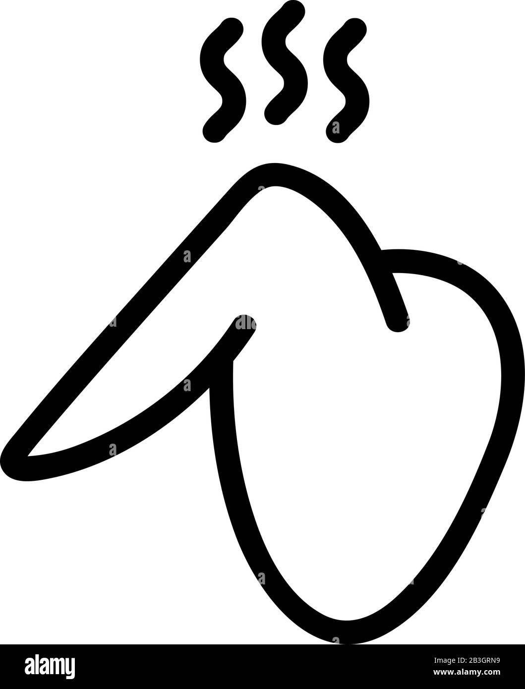 tasty Smoked meat icon vector. Isolated contour symbol illustration ...