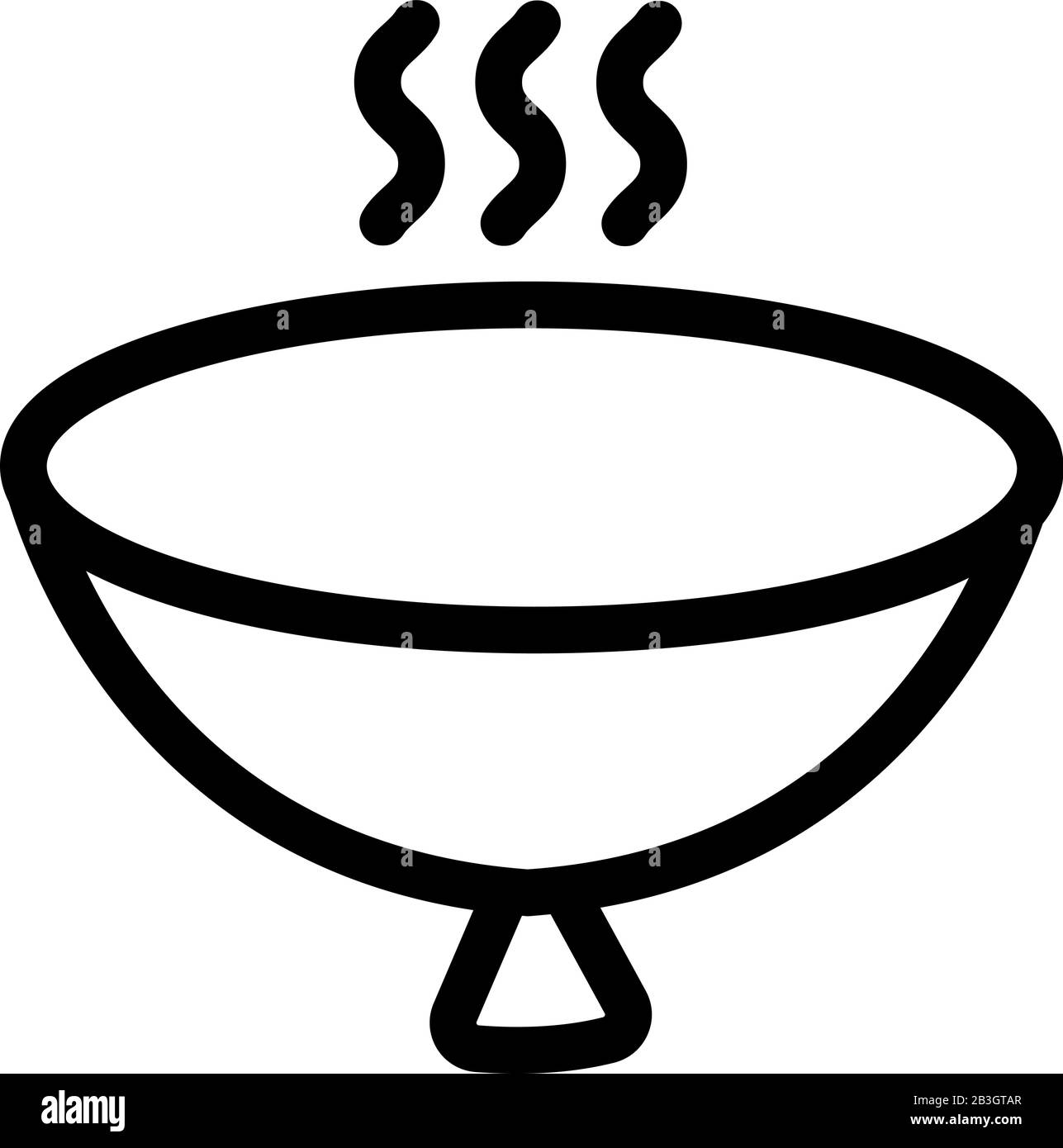 tasty Smoked meat icon vector. Isolated contour symbol illustration ...