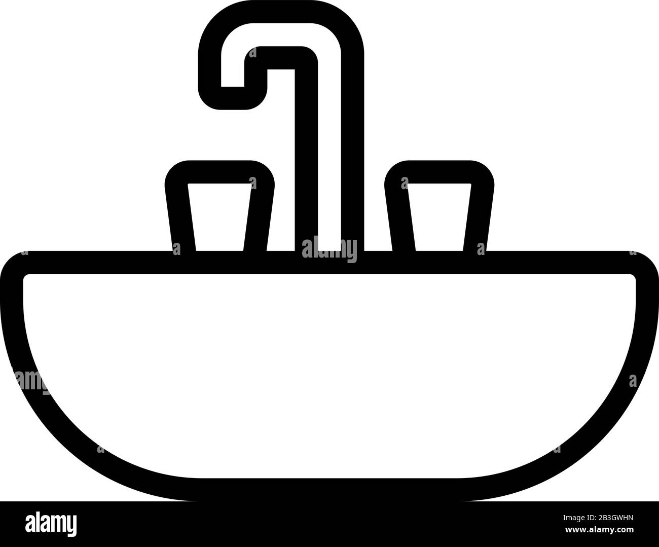 Sink icon vector. Isolated contour symbol illustration Stock Vector ...