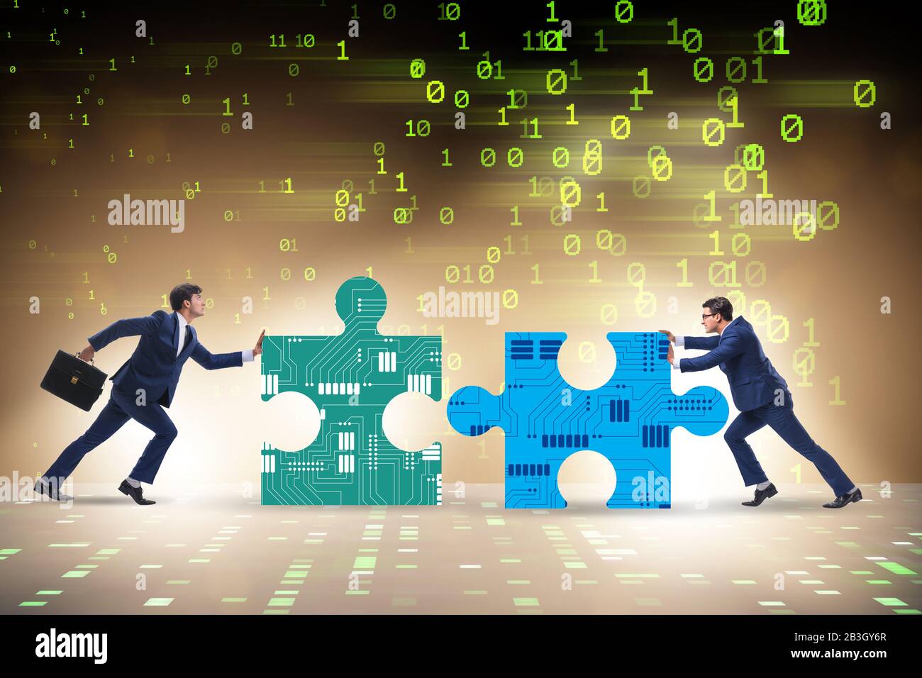 Digital transformation concept with the jigsaw puzzle Stock Photo - Alamy