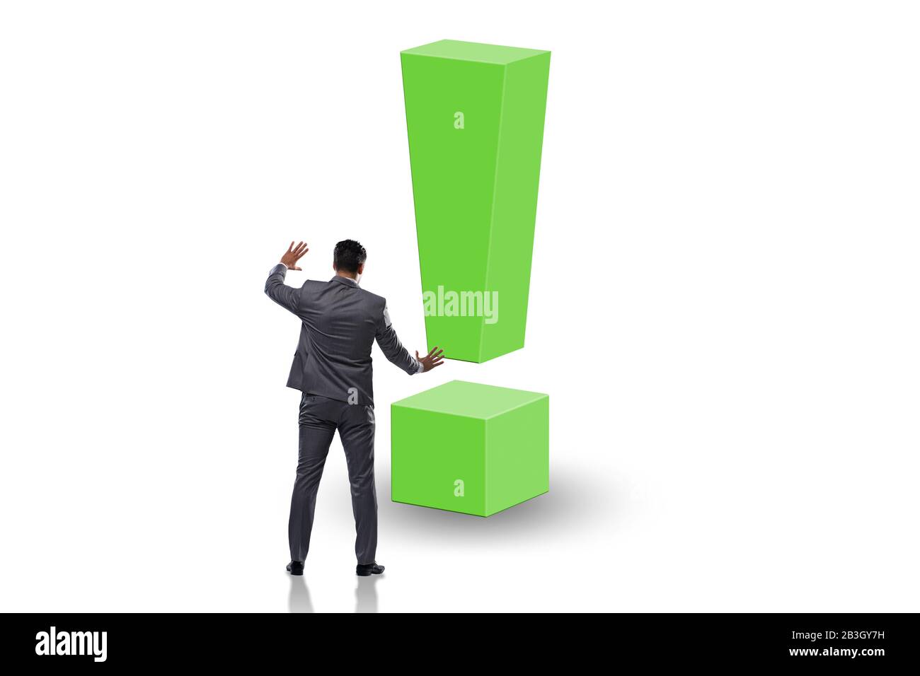 3d rendering man exclamation hi-res stock photography and images - Alamy