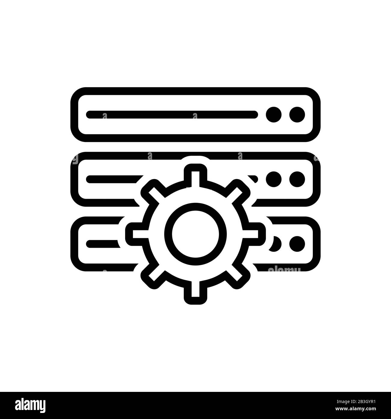 Settings icon Black and White Stock Photos & Images - Alamy